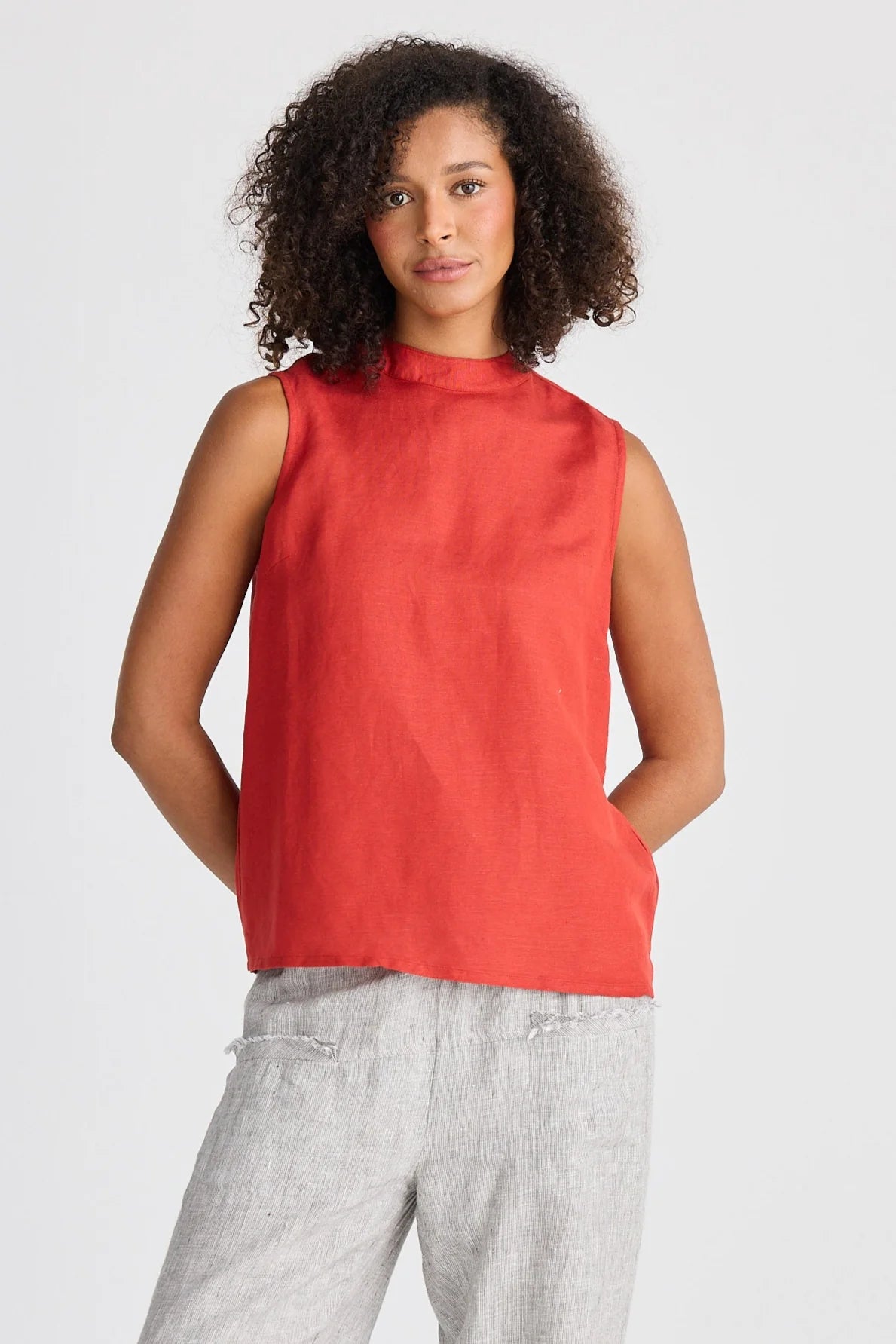 Shanty | Adel Top - Cherry Linen Blend – Floral Harvest